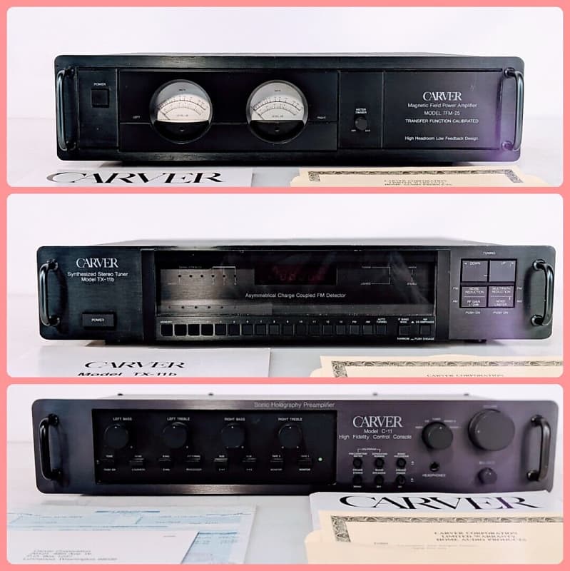 Carver Magnetic Field Power Amplifier TFM-25 TX-11B Tuner | Reverb