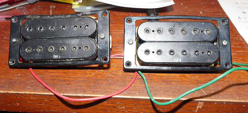 Ibanez INF3 & INF4 Humbuckers SET (2) 16.37k W Pickup RINGS | Reverb