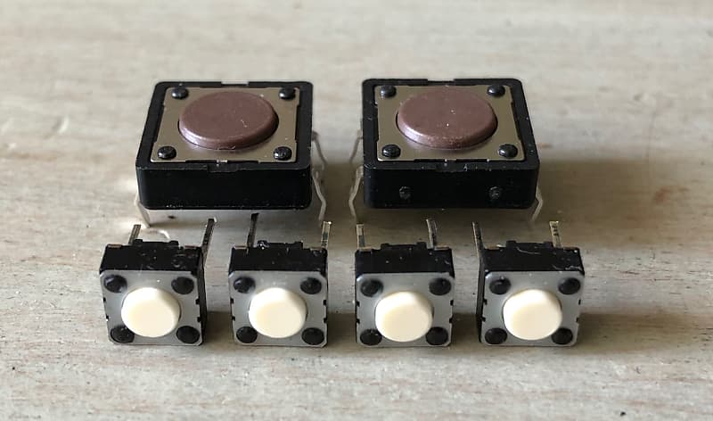 Digitech RP-7 Replacement Foot Switches - Set Of 6 Buttons - | Reverb
