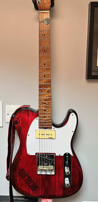 Hand Built Wilkinson Telecaster 2023 - Stained Red Poplar | Reverb UK
