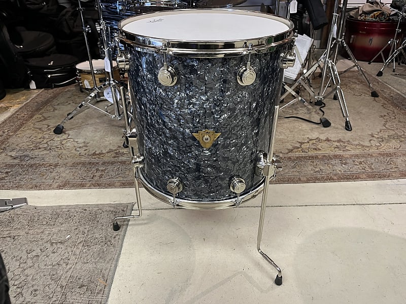 DW Classic Series Black Oyster w/Nickel Hardware Floor Tom | Reverb