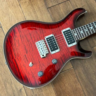 PRS CE Custom 24 Electric Guitar - Fire Red Smokeburst with | Reverb