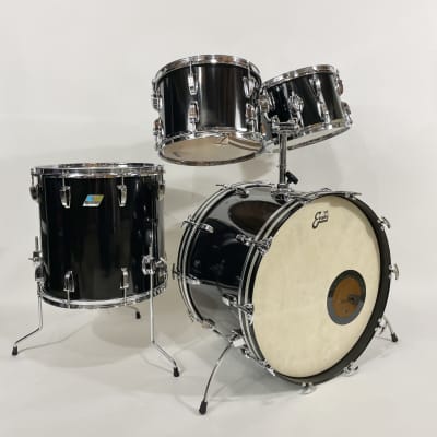 Slingerland 70s Niles Era 4 pc Drum Set in Black Diamond | Reverb