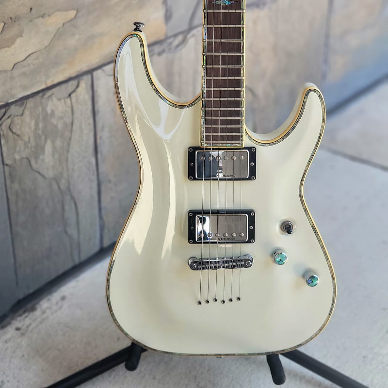 Used Schecter C1 Elite White | Reverb