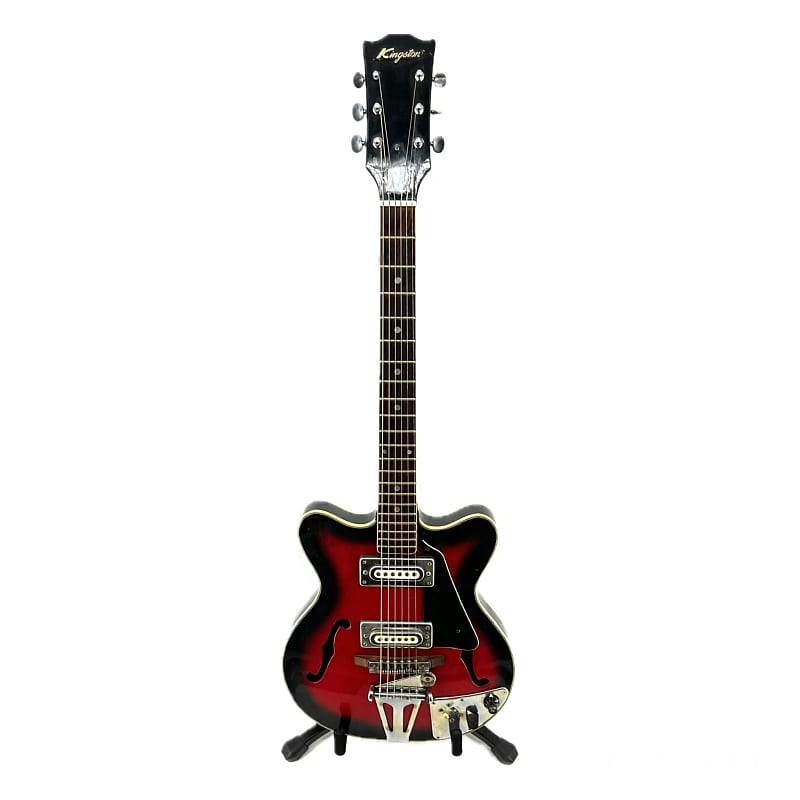 Vintage 1960's Era Kingston Hollow Body Electric Guitar - | Reverb