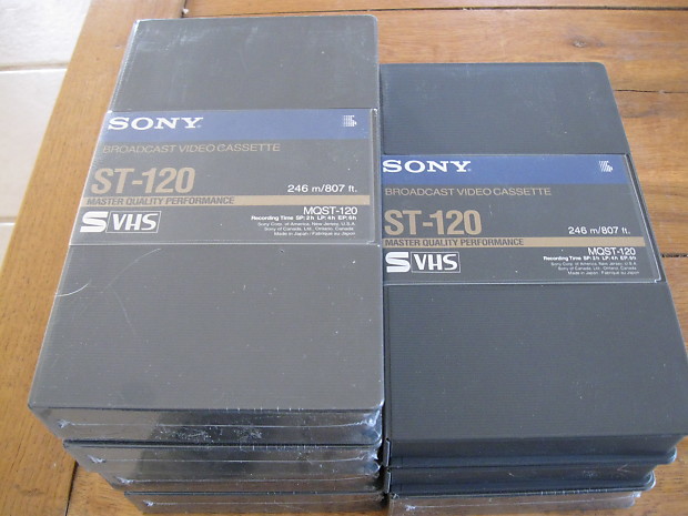 Sony ST120 MQST adat tapes (s-vhs) total of 7 (6 unused,1 | Reverb