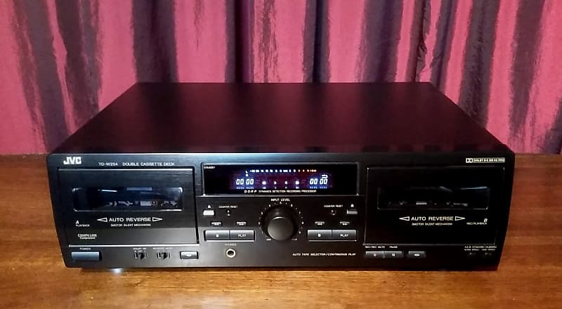 JVC TD-W254 HX Pro Dolby Double Cassette Deck Tested | Reverb
