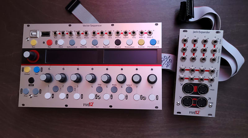 Five12 Vector Sequencer mk1 + Expander - Silver | Reverb