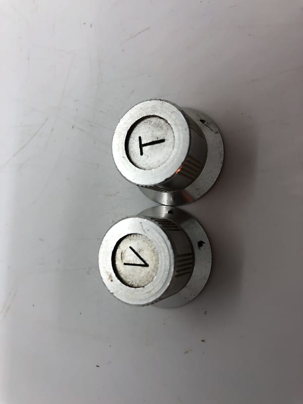 Teisco Silvertone or? tone and volume knob set Metal 60s-70s | Reverb