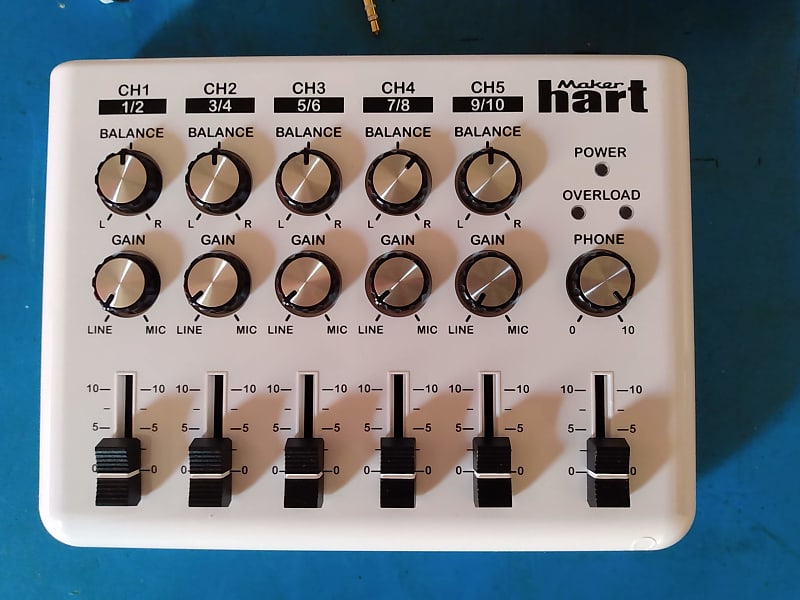 Maker Hart Loop Mixer - Portable Audio Mixer with 5 Channels, | Reverb