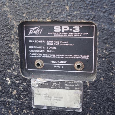 PEAVEY SP-3 PA SPEAKER/PRECISION TRANSDUCER 4 together | Reverb