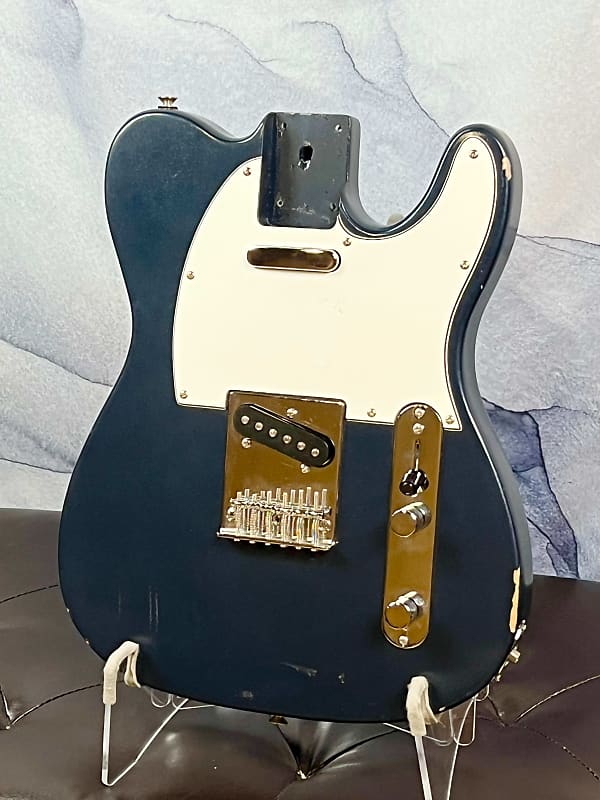 Unbranded Loaded Telecaster Body Dark Blue Finish | Reverb