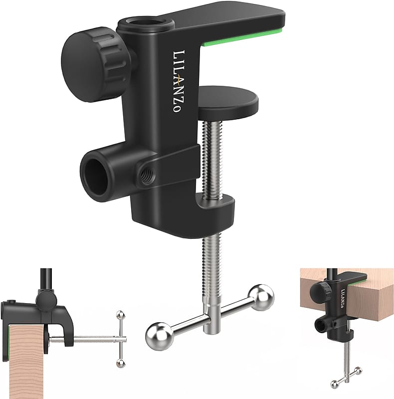 2-IN-1 Table Mount Clamp, LILANZo Heavy-Duty Metal Mic Clamp | Reverb