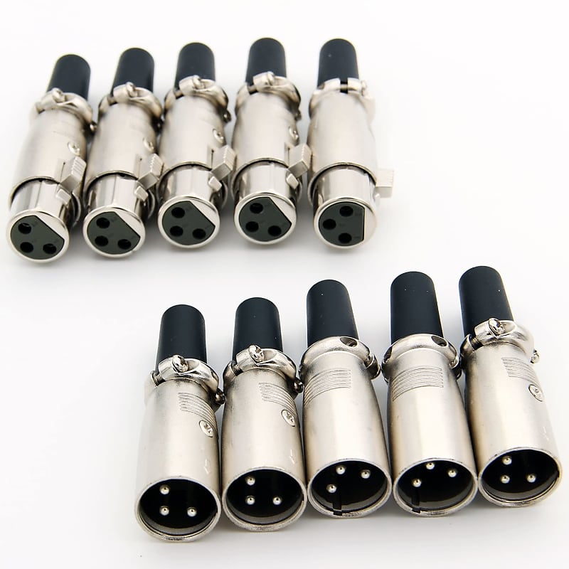 10 Pack 3 Pin Xlr Male Female Microphone Audio Cable | Reverb