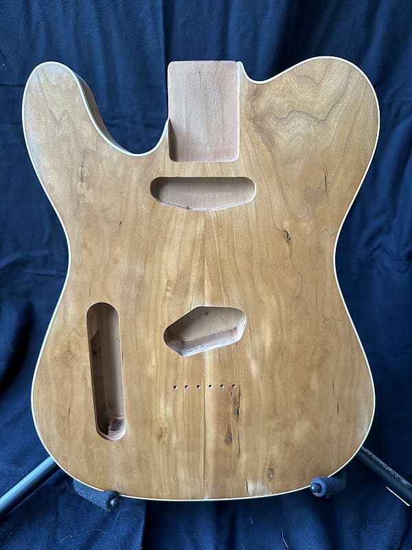 Lefty Left Handed Bound Top Cherrywood Telecaster Body | Reverb