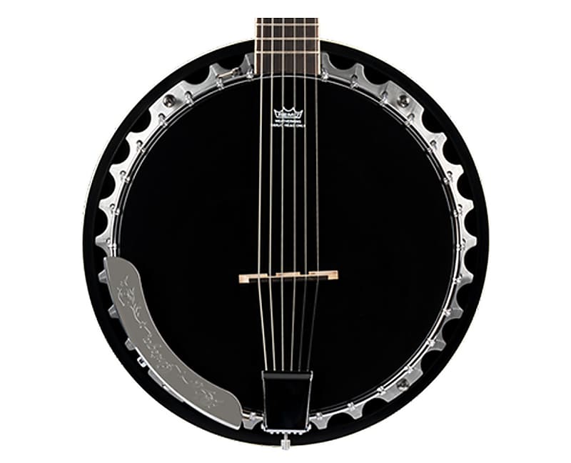 Ortega Guitars OBJ350/6-SBK Raven Series 6-String Banjo - | Reverb