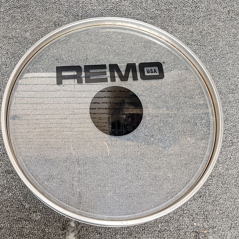 Remo PTS 18" Black Dot Clear CS Bass Drum Head PT-3318-X1 B | Reverb