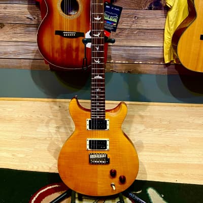 PRS SE Santana 22 Fret Tremolo Honey Amber Flame | Reverb