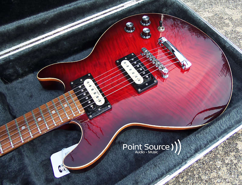 Lag Roxanne Classic - Ruby Burst Flame Top | Reverb