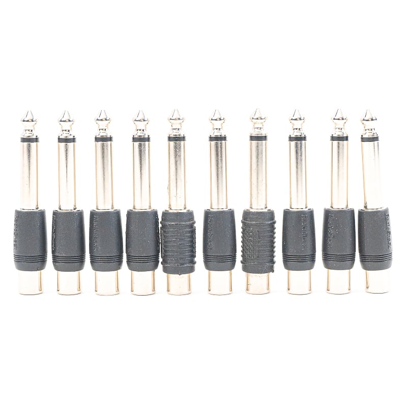 RCA Female to 1/4 inch TS Male Adapters - 10 Pack | Reverb