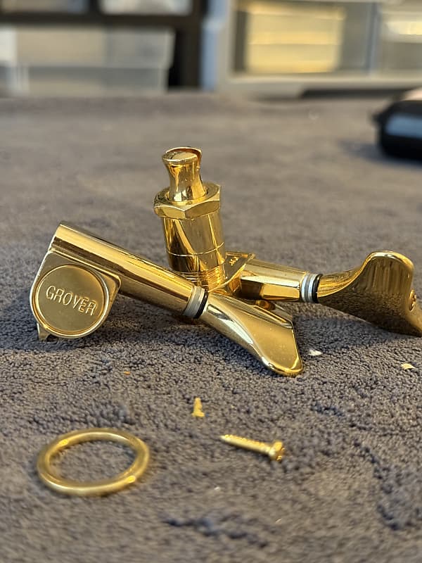 Grover Tuning Machine Heads- GOLD- BASS- 2L2R | Reverb