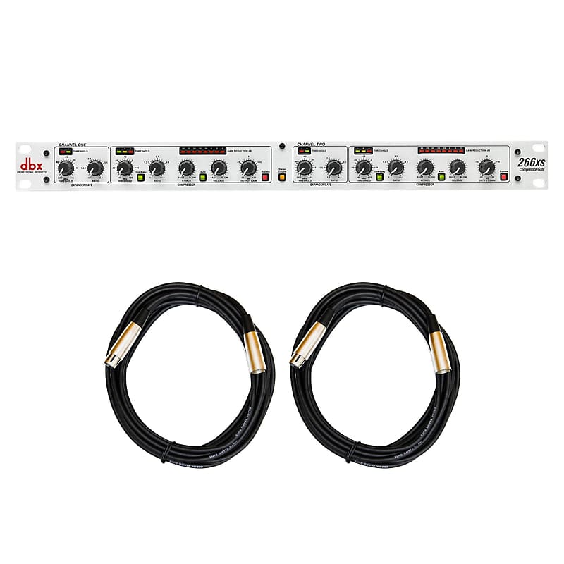DBX 266xs Stereo Compressor Gate Bundle with (2) 20-foot XLR | Reverb