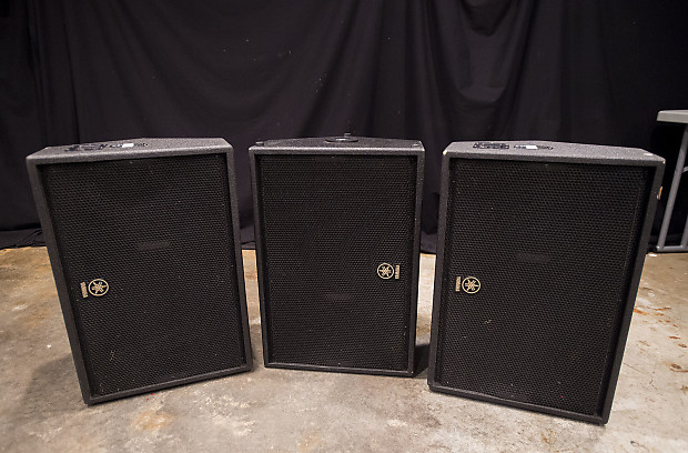 Yamaha CM15V Club V floor monitors. mid 2000s Black | Reverb