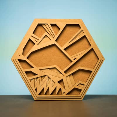 Acoust-Hex - Wood Hexagon Sound Diffuser Acoustic Wall Panel | Reverb