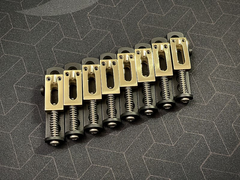 Hipshot Monorail bridges - 8 string set 2012 - Black and | Reverb