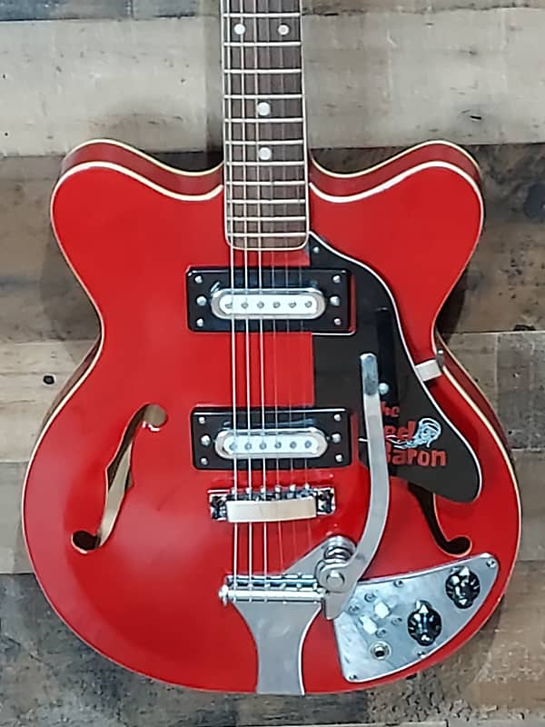 1967 Teisco Merlin "Red Baron" Semi-Hollow - MIJ - Vintage | Reverb UK