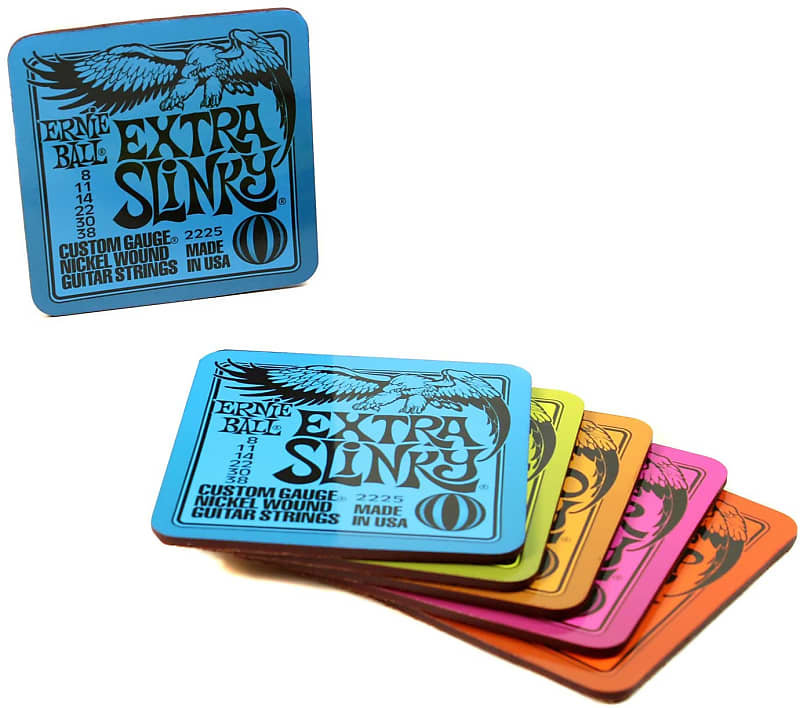 Ernie Ball Slinky Drink Coasters - Pack of 6 - Great | Reverb Canada