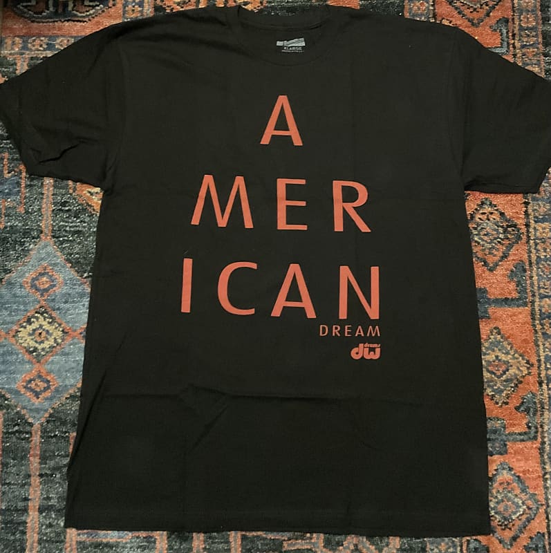 Mint DW Drum Wear: American Dream, Black T-Shirt, X-Large | Reverb