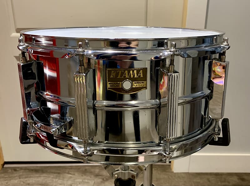 Tama Pm-206 Japan Power metal 14x6.5 steel snare drum | Reverb