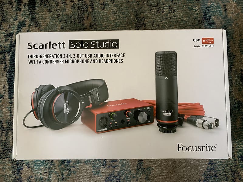Focusrite Scarlett Solo Studio 3rd Gen Mic/Headphones/USB | Reverb