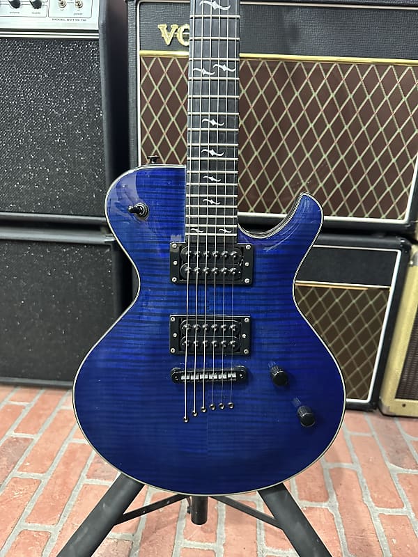 Dean Deceiver Blue Trans Flame | Reverb