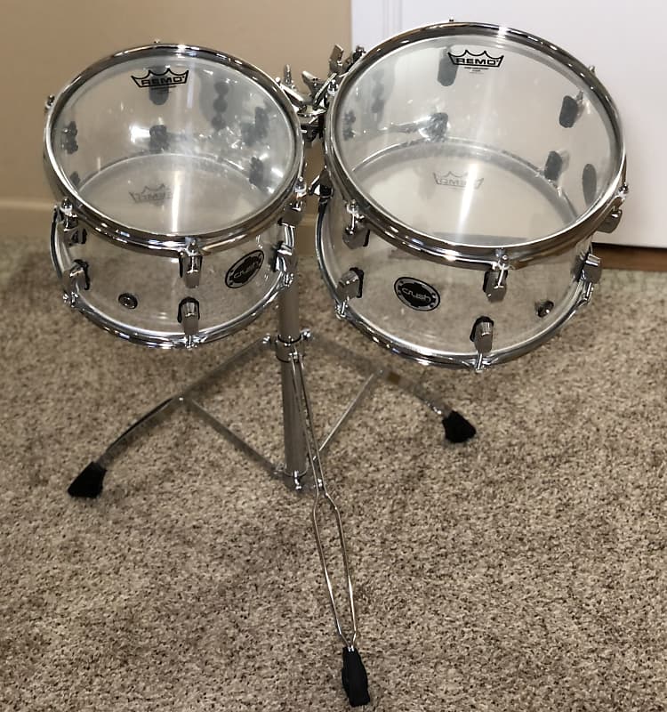 Crush 10”x7” & 12”x8” Clear Acrylic Toms With Ludwig Atlas | Reverb