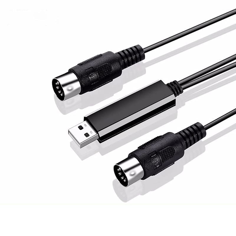 MIDI to USB Cable Converter, 2 in 1 USB to MIDI Cable Adapter | Reverb