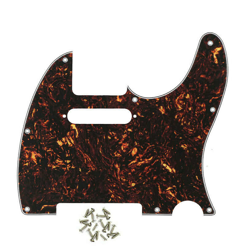 Brown Tortoise Tele Pickguard 3-ply fits USA & MIM for | Reverb