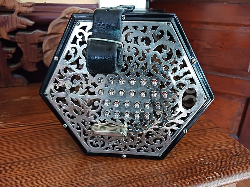 Lachenal New Model English Concertina 48 button 1920's | Reverb