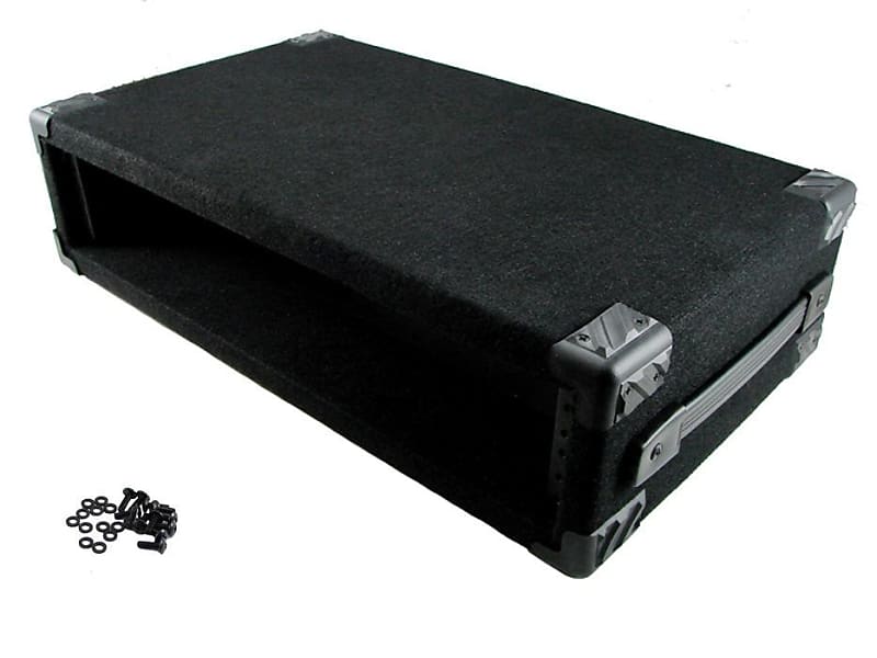 PROCRAFT 2U 12" Deep Rack Case in Black Carpet Wrap - Side | Reverb