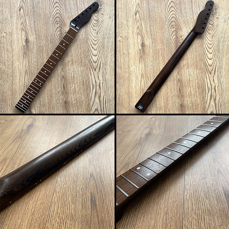 Stratocaster Wenge Guitar Neck with Abalone Inlays - Neck A | Reverb