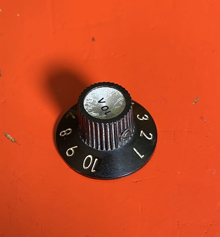 Fender Telecaster Custom or Deluxe Volume knob 1970’s Black | Reverb