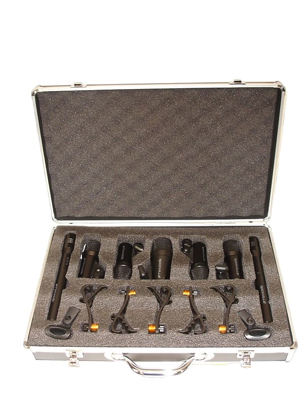 Rockville PRO-D7 KIT 7 Mic Drum Kit w/Bass, Snare & Condenser | Reverb
