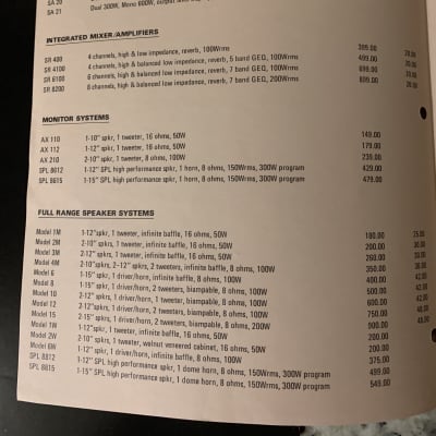 Sunn Catalog & Price List 1982 Colosseum Beta & More | Reverb