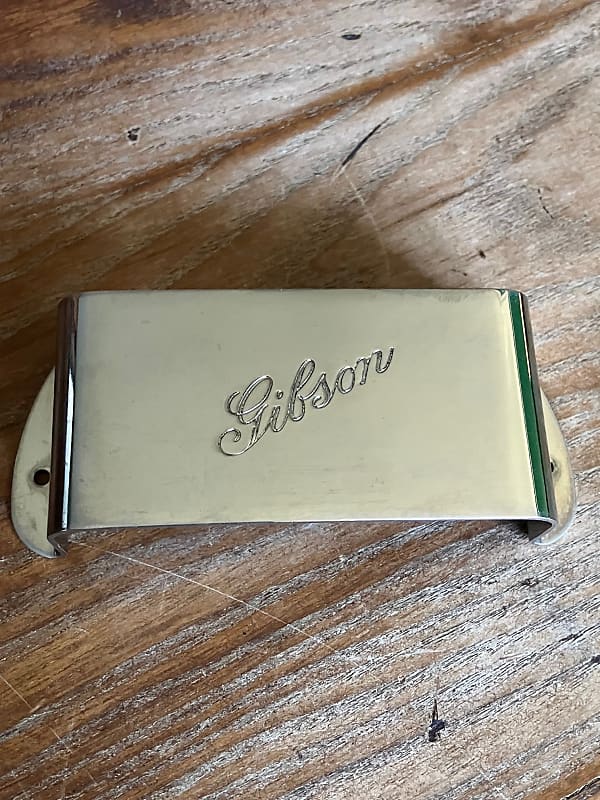 1970s Gibson Script Logo Bass Bridge Cover Grabber Les Paul | Reverb