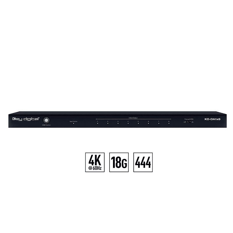 Key Digital KD-DA1x8 1 Input to 8 Outputs HDMI Distribution | Reverb