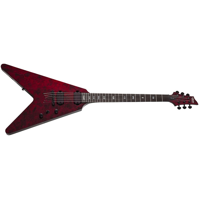 Schecter V-1 Apocalypse Red Reign Electric Guitar Prototype | Reverb