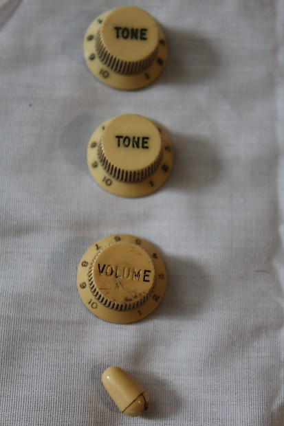 Fender Stratocaster Knobs & Tips 1961 1960's 1960 1962 1963 | Reverb