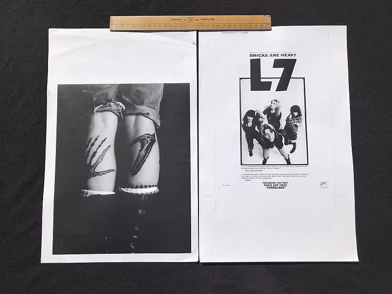 Lot (2) L7 BRICKS ARE HEAVY CALF TATTOOS EVERGLADE Marketing | Reverb