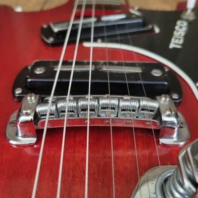 Teisco V-2 Mosrite Ventures Style Body 1968 - Red | Reverb